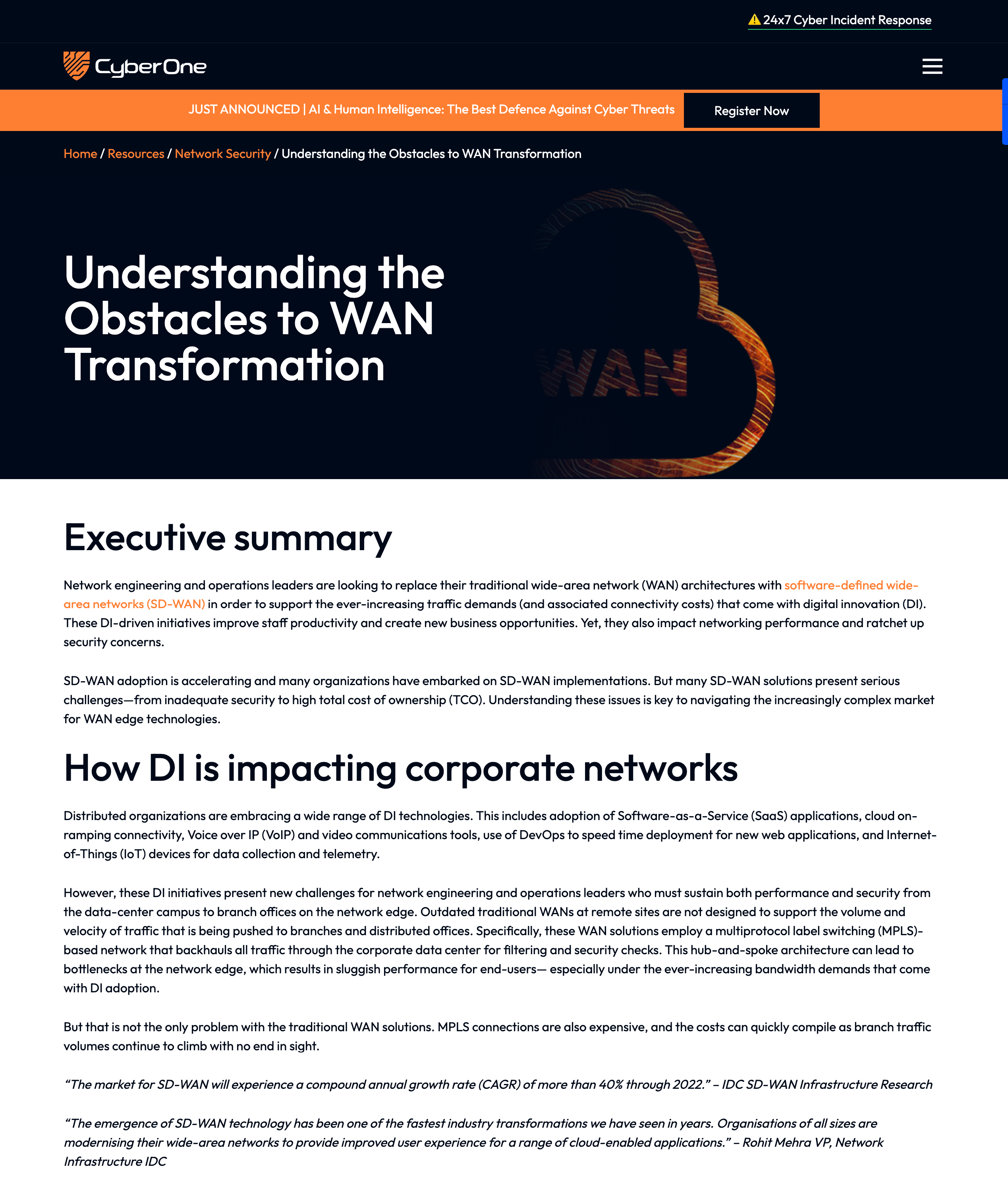 SD-WAN Solutions | CyberOne